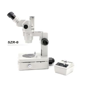 Optika Stereozoommikroskop Trinokulares Zoomstereomikroskop SZR-6, Fuß ...